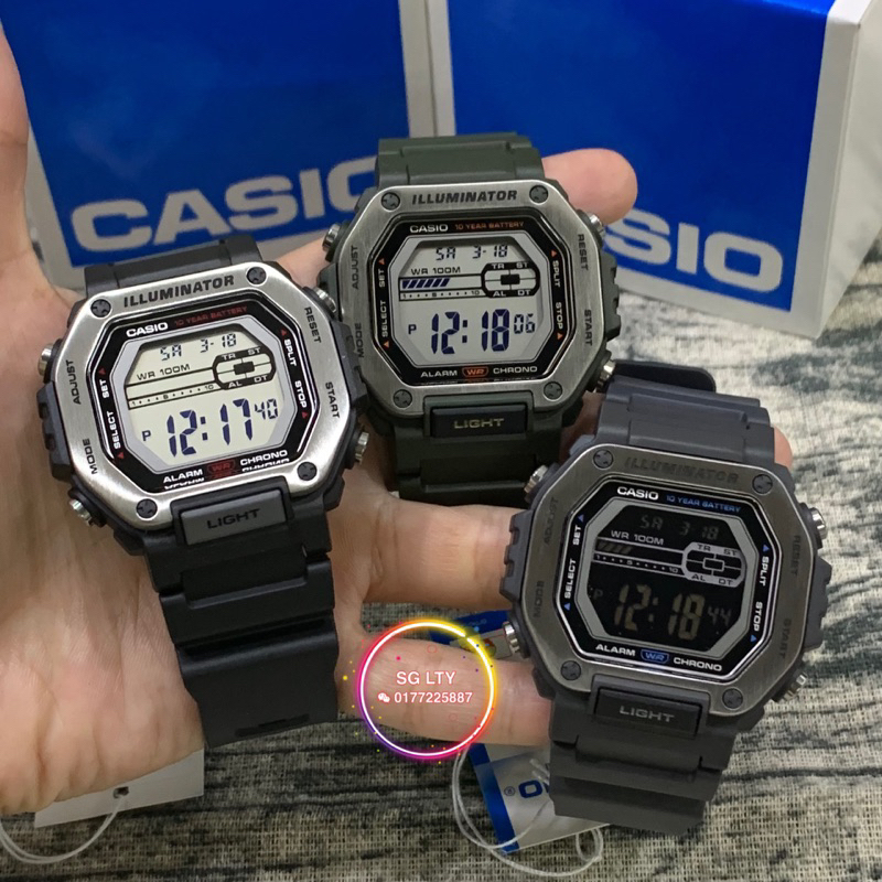100% ORIGINAL CASIO DIGITAL MWD-110H-1AV/MWD-110H-8BV/MWD-110H-3AV 10 ...