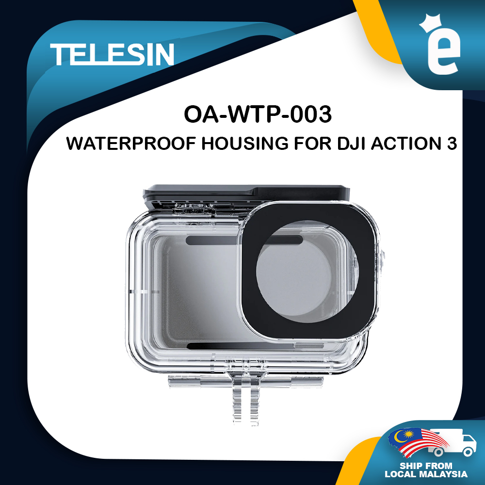 TELESIN Waterproof Case for DJI Osmo Action 5 pro/ Action 4 / Action 3 (OA-WTP-003) | Shopee ...