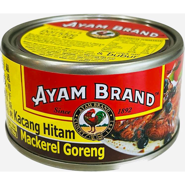 Ayam Brand Fried Mackerel in Black Beans 150g / Ayam Brand 豆豉鲭鱼 150g ...