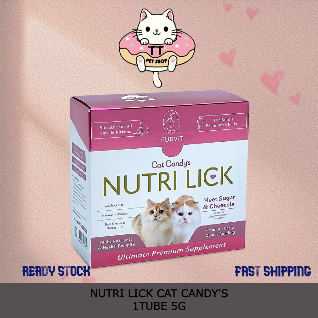 PREMIUM BOOSTER VITAMIN KUCING / FURVIT CAT CANDY'S NUTRI(1Tube 5g ...