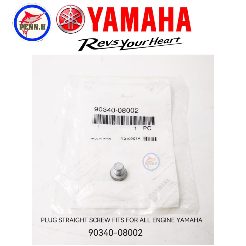 YAMAHA PLUG, STRAIGHT SCREW P/N : 90340-08002 ( FITS FOR ALL ENGINE ...
