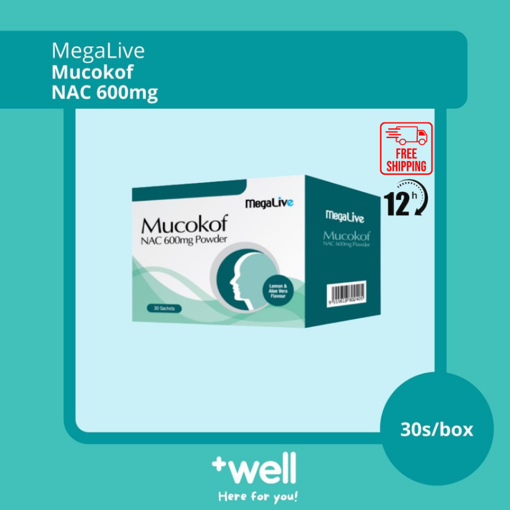 MegaLive Mucokof NAC 600mg Powder 30 Sachets | Shopee Malaysia