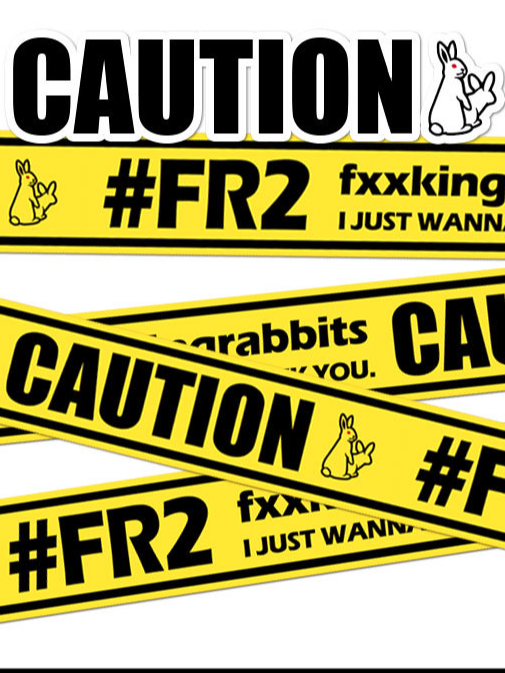 CAUTION FR2 RABBIT Warning Vinyl Decal Sticker Roll (5m * 4cm) for ...