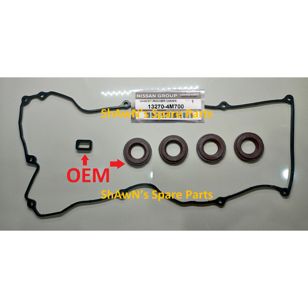 ORIGINAL Nissan Sentra N16 1.6 1.8 (10 Holes) Valve Rocker Cover Gasket ...