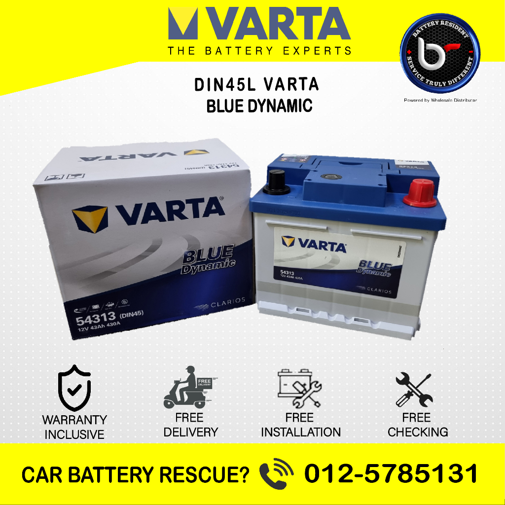 VARTA DIN45 54533 LN1 Blue Dynamic for Toyota Corolla Altis, Ford ...
