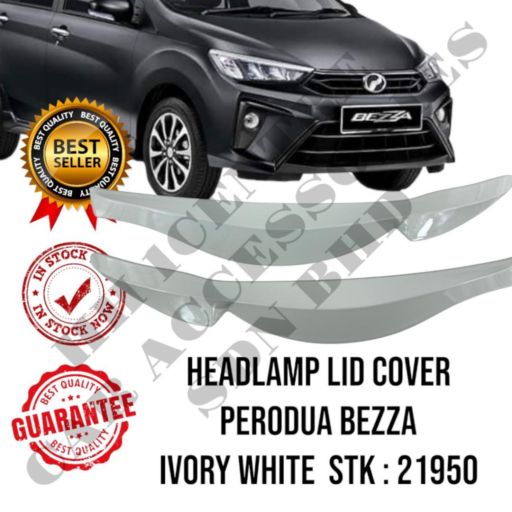 HEAD LAMP COVER PERODUA BEZZA 1st Edition IVORY WHITE (2PCS) | Shopee ...