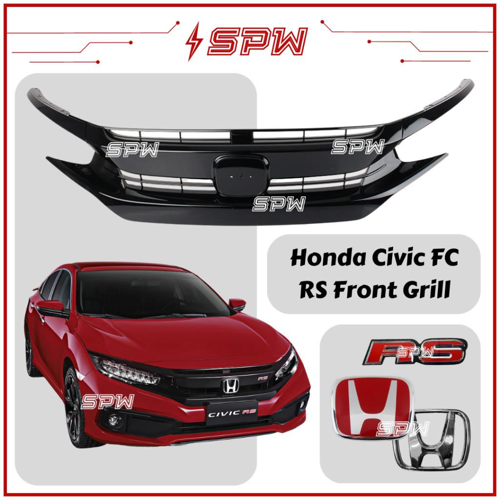 Honda Civic FC (2016-2018) RS Front Grill Grilles Civic Pre-facelift ...