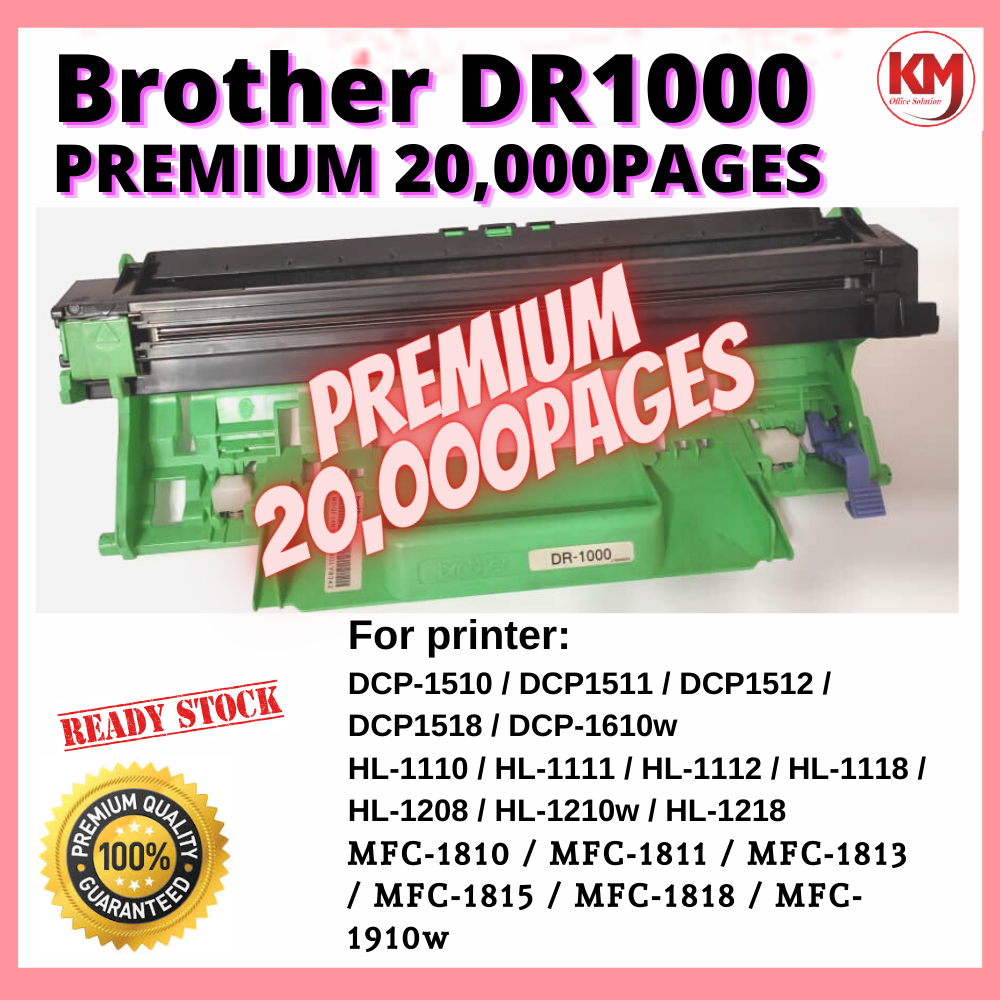 Brother DR1000 DR-1000 DRUM Compatible HL 1110 DCP 1510 1810 MFC 1815 ...