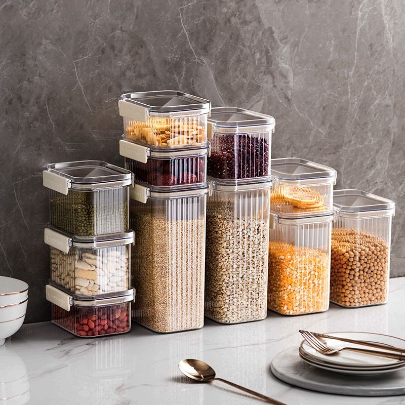 **Ready Stock**Air Tight Stackable Kitchen Dried Food Storage ...