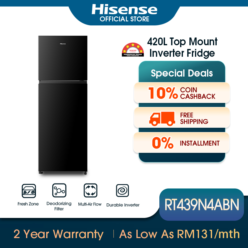 Hisense 420L 2 Door 5 STAR Top Mount Refrigerator / Fridge / Durable ...