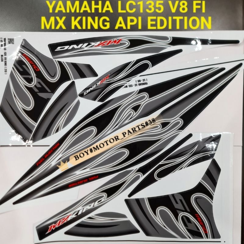 YAMAHA LC135 V8 FI CUSTOM DESIGN API SPECIAL EDITION BODY STICKER ...