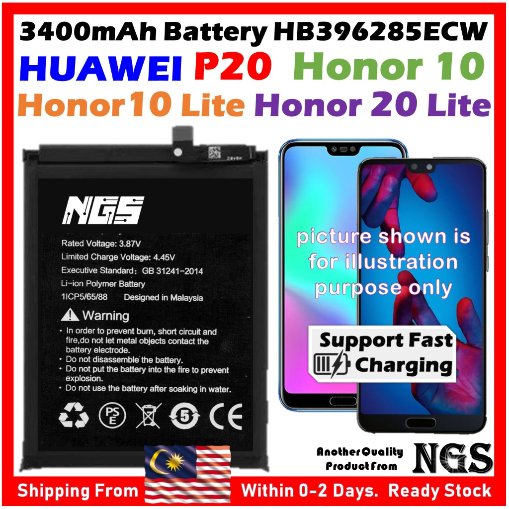 ORl NGS 3400mAh Battery HB396285ECW HB396286ECW Compatible For HUAWEI ...