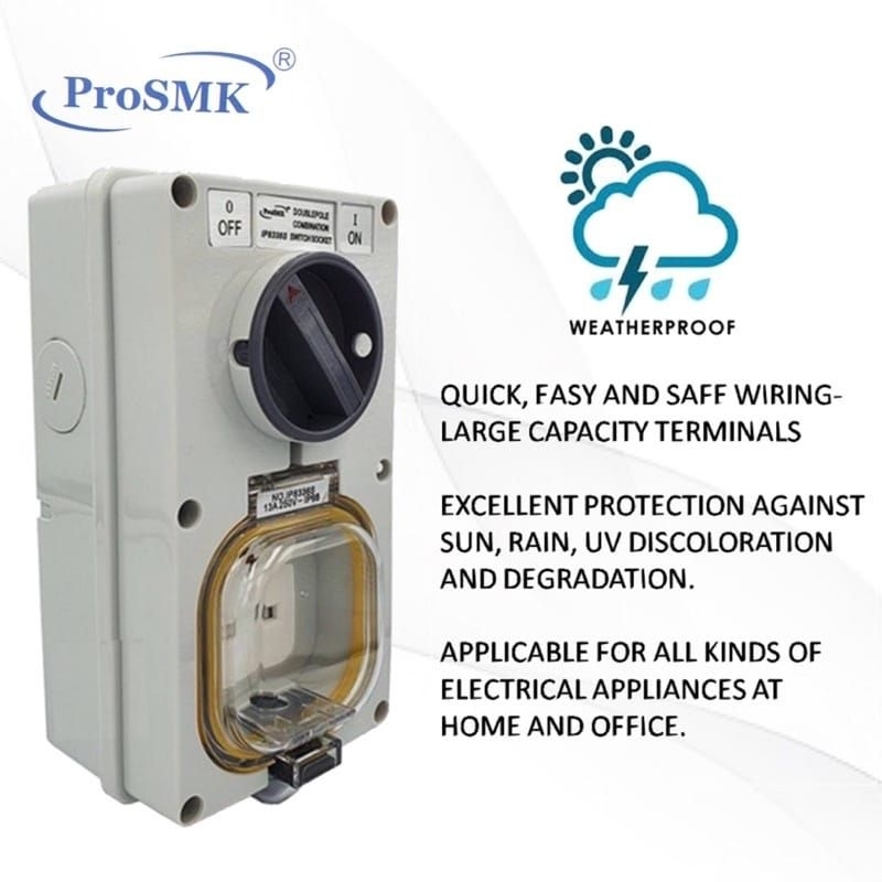 READY STOCK!!!ProSMK IP66 Waterproof Switch Socket 3Pin Single Phase ...