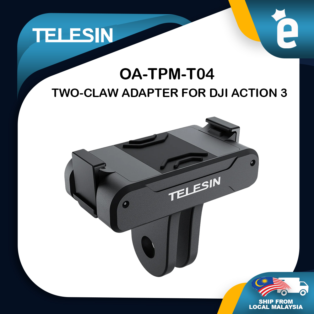 TELESIN Magnetic Two-claw Adapter for DJI ACTION 3 (OA-TPM-T04 ...