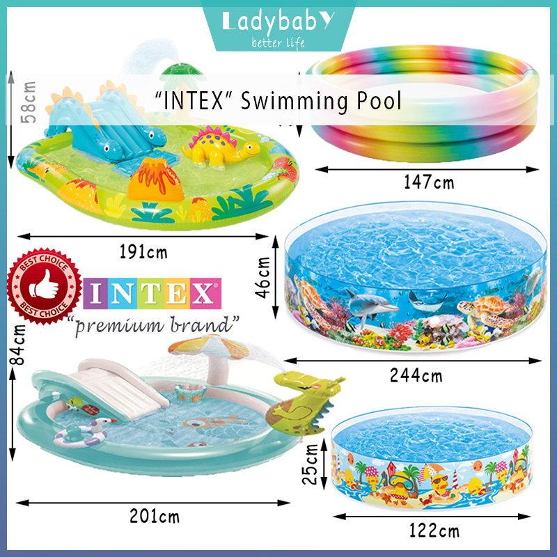 Gift Intex Family Swimming Pool Indoor Outdoor Pool Kids Happy Swim ...