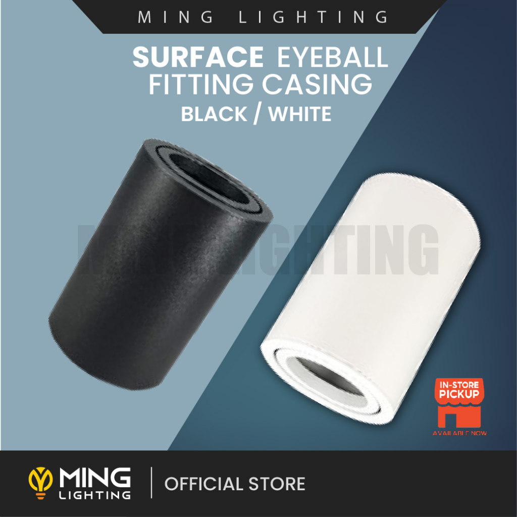 SURFACE EYEBALL FITTING ROUND BLACK WHITE GU10 MR16 CASING ONLY ...