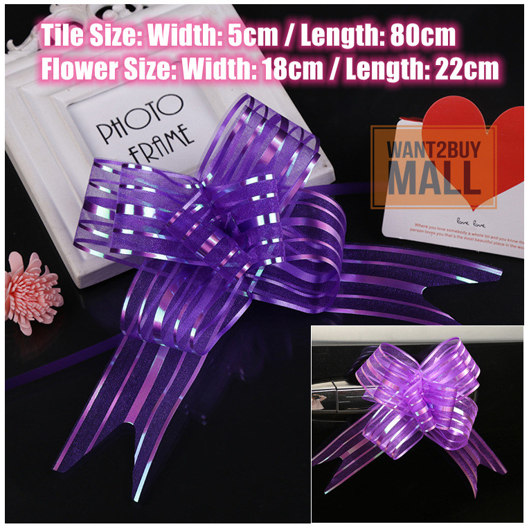 🇲🇾 Wedding Car Christmas Gift Box Packing Handmade Pull Bow Ribbon ...