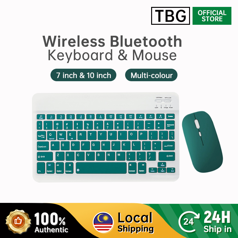 QBrand Wireless Bluetooth 10-Inch Keyboard and Mouse Set Suitable For ...