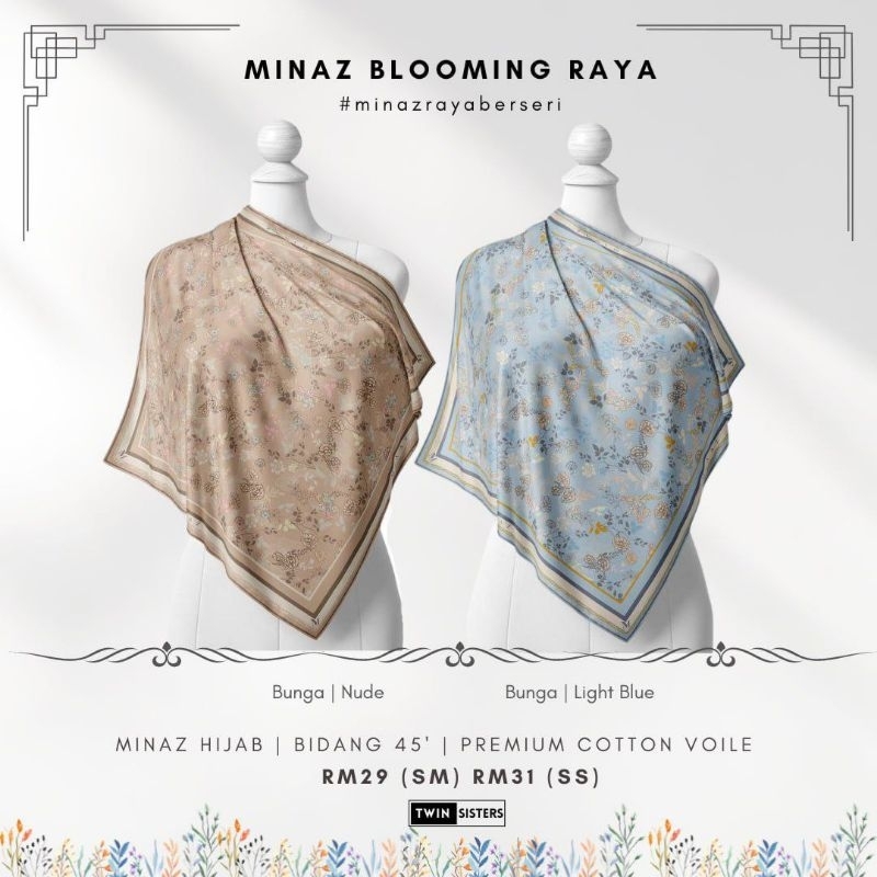 🔥Readystock (kids & B45) ; Pre Order (B55)🔥 MINAZ | BLOOMING RAYA ...