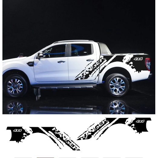 2Pcs Car Side Stickers Auto Sports DIY Styling Decals Automobile Vinyl ...