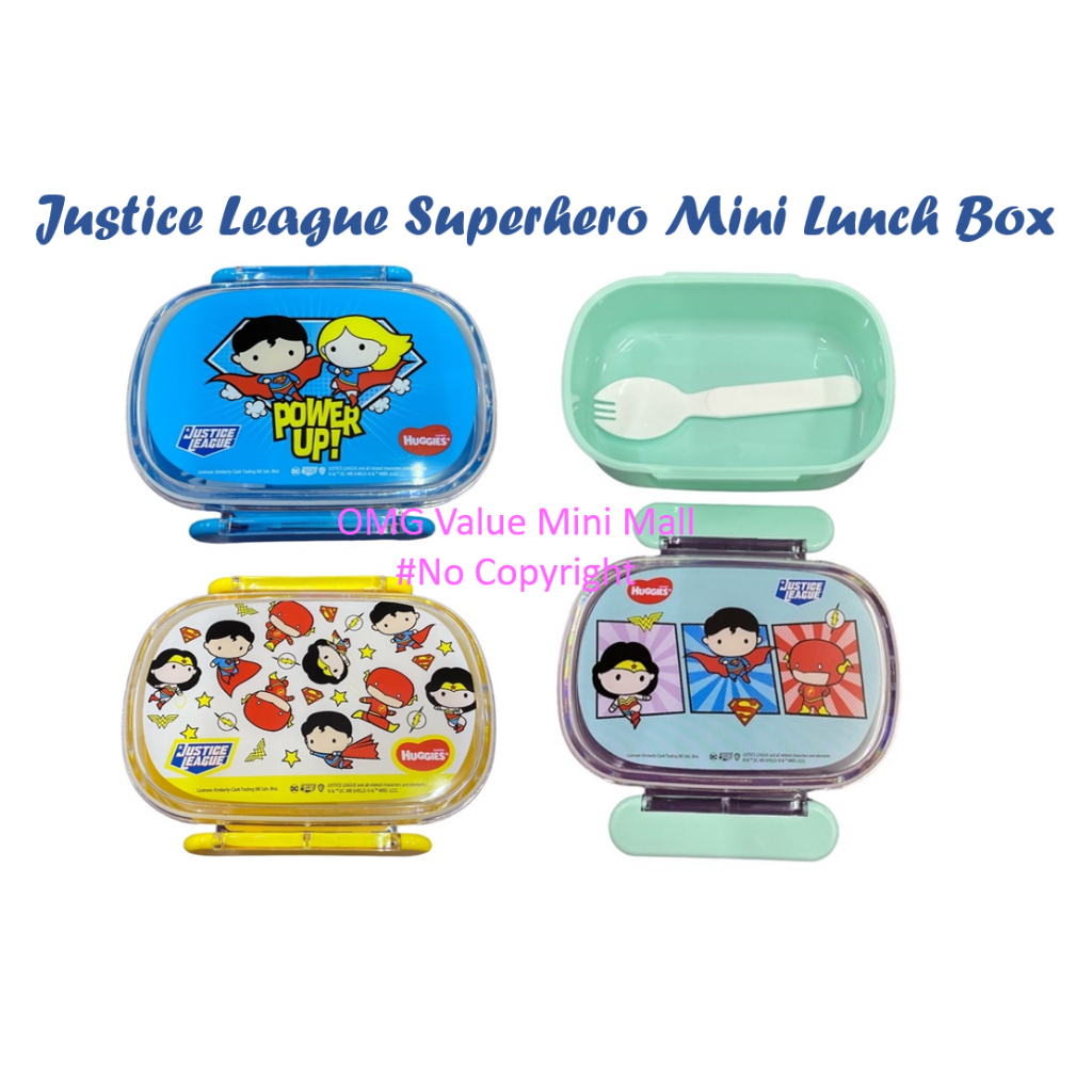 [MARVEL] Superheroes Justice League Kid's Mini Airtight Lunch Bento Box ...