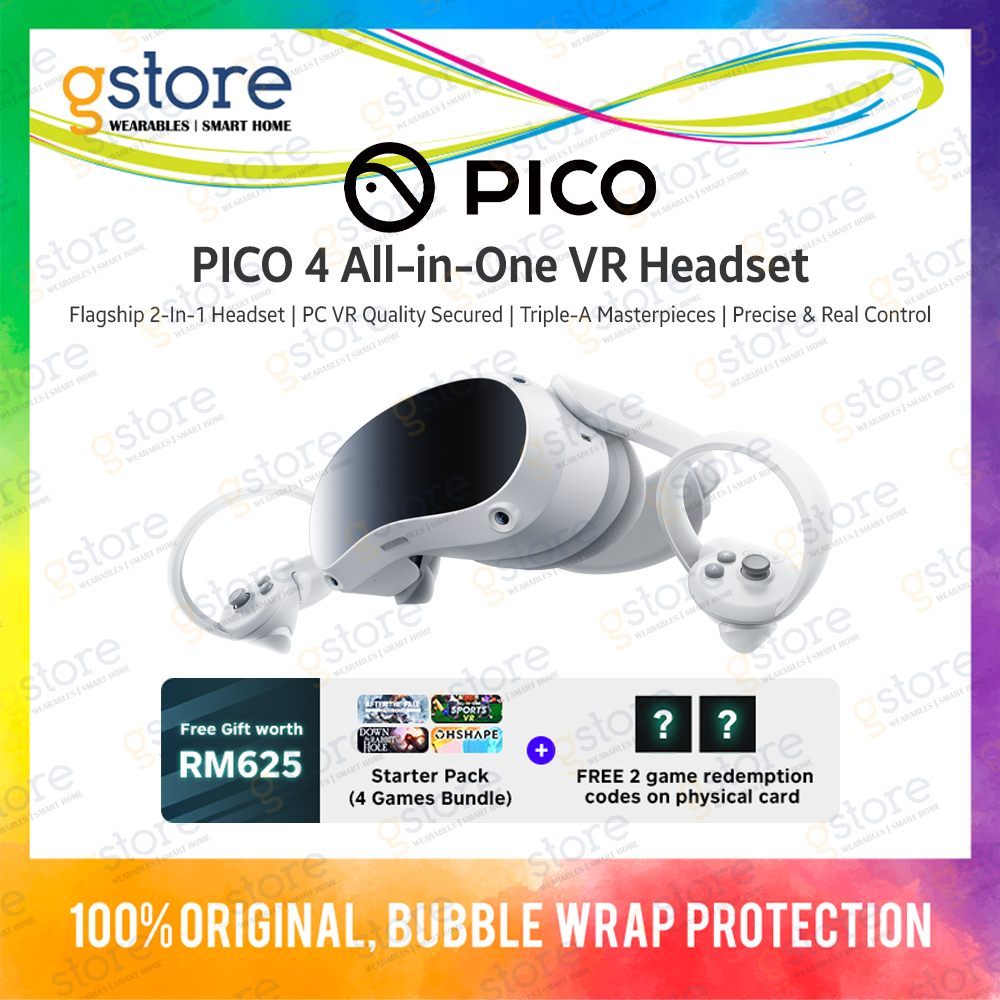 PICO 4 All-in-One VR Headset (8GB+128GB / 8GB+ 256GB) + Free PICO 4 VR Games - Original PICO ...