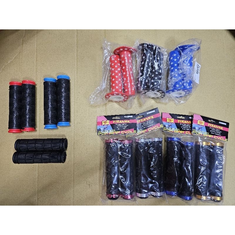 Basikal Handlebar Grip Bike Soft Sponge Rubber Lock Ring BMX Star Spare ...