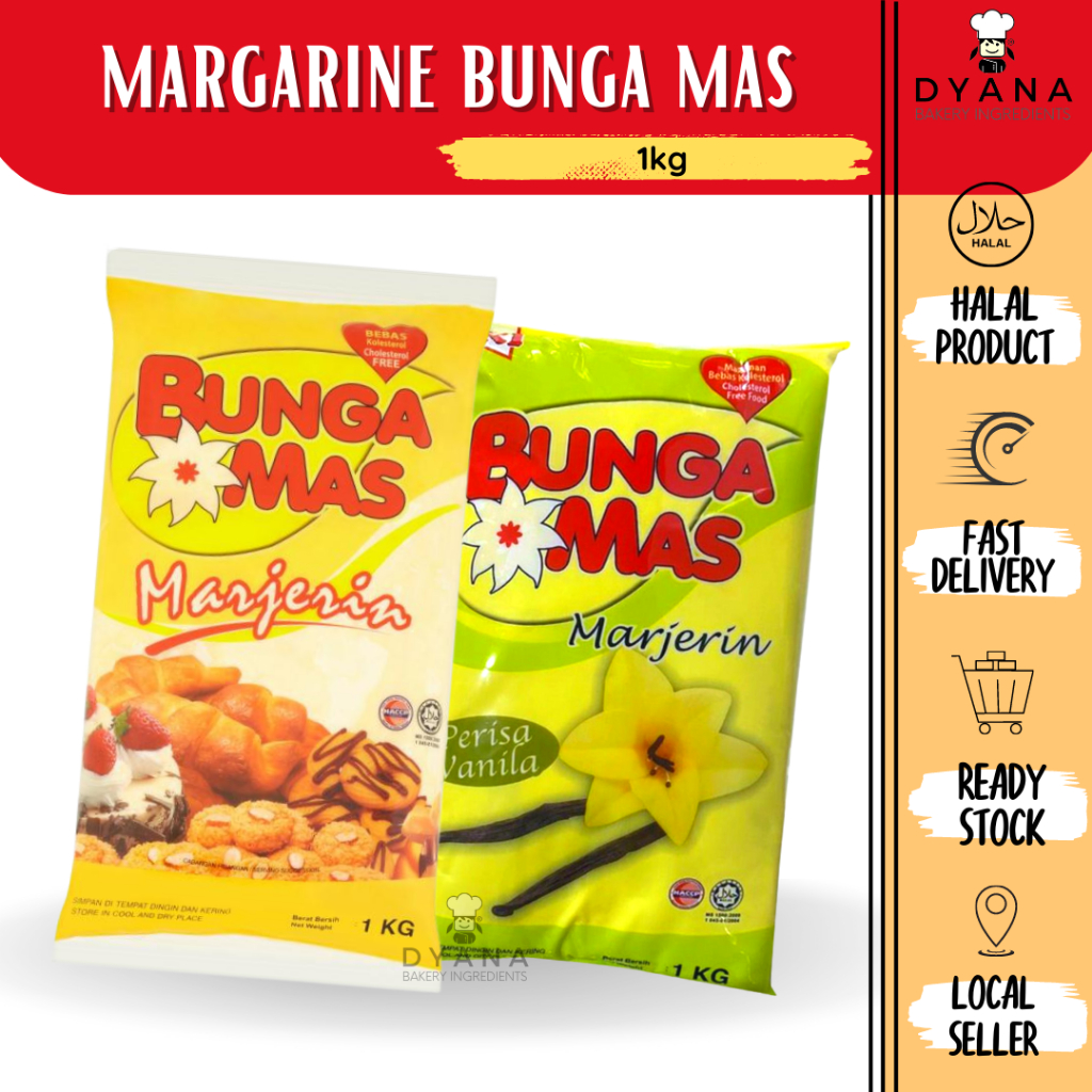 Marjerin Bunga Mas Original / Vanilla 1kg | Shopee Malaysia