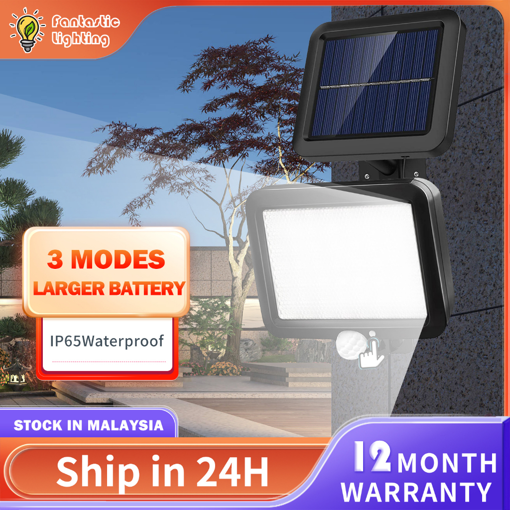 Upgrade 120COB Lampu Solar Outdoor Waterproof Portable Motion Sensor ...