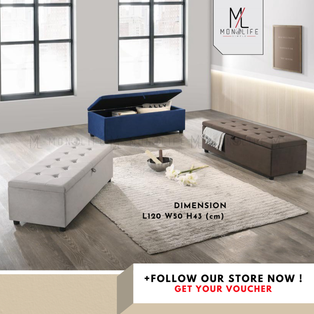 Monolife Large Storage Bench Chair / Long Stool Bench Chair Sofa ...