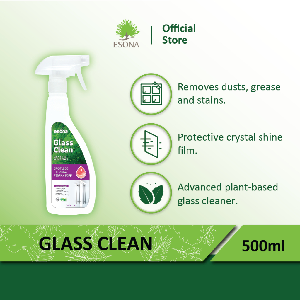 ESONA Glass Clean Window Cleaner 玻璃清洁剂 (500ml) | Shopee Malaysia