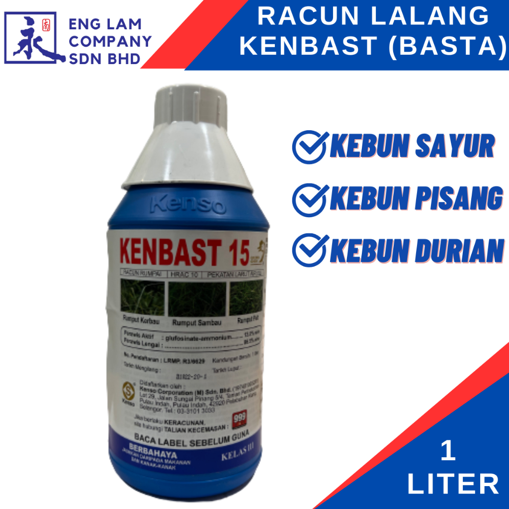 Racun Rumpai | Kenbast 1 Liter | Kebun Sayur Kebun Buah-buahan Boleh ...