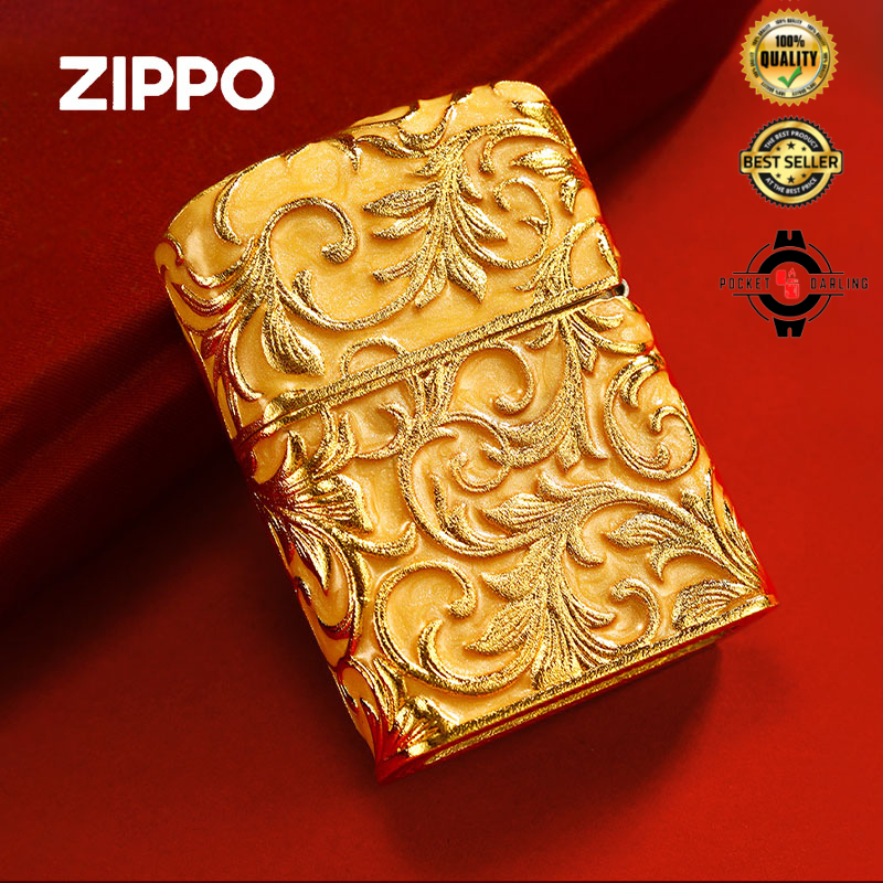 Zippo Lighter Official Authentic Heavy Armor Embossed Luminous Kerosene ...