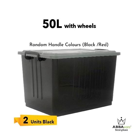 Abbaware Storage Box 50 Litre /Kotak Simpanan dengan roda/Storage Box ...