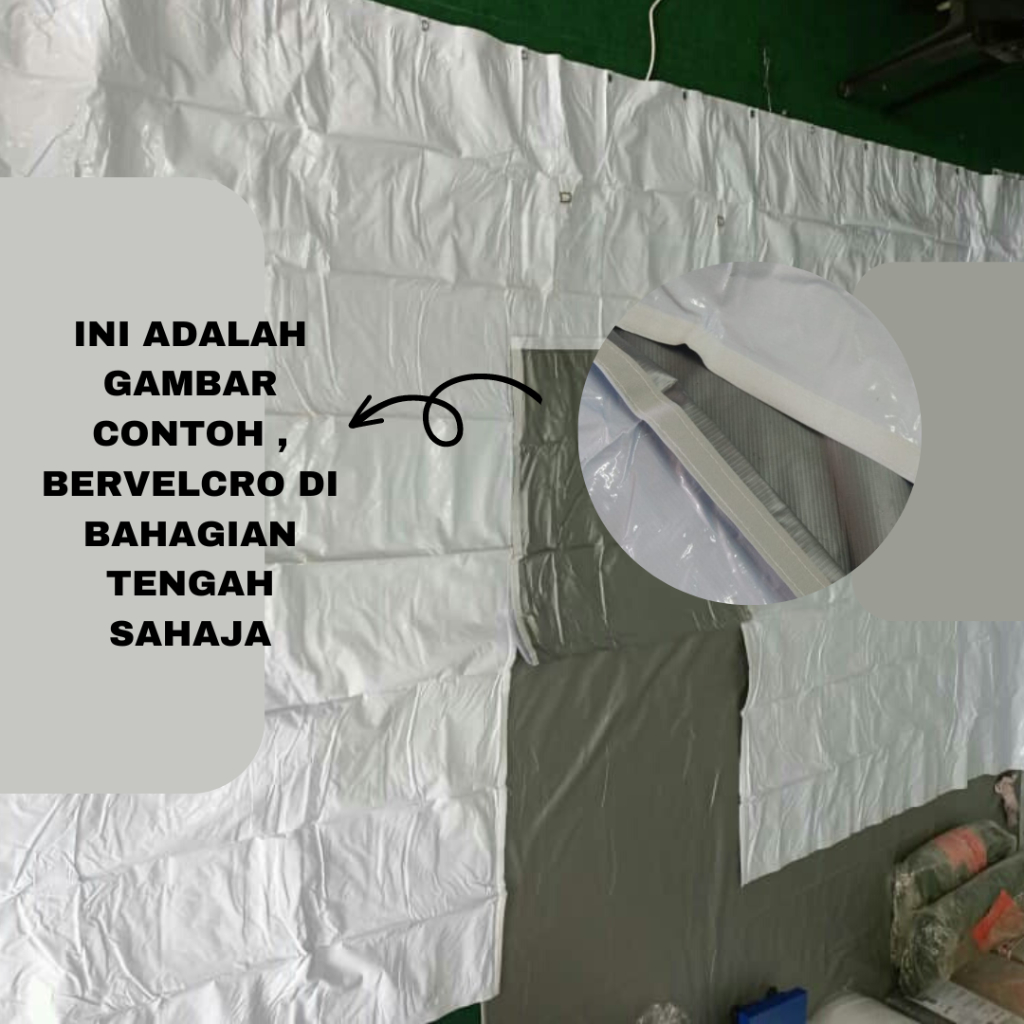 SIDEWALL PVC SAIZ 20ft X 8ft BERVELCRO ATAU BERPELEKAT DI BAHGIAN ...