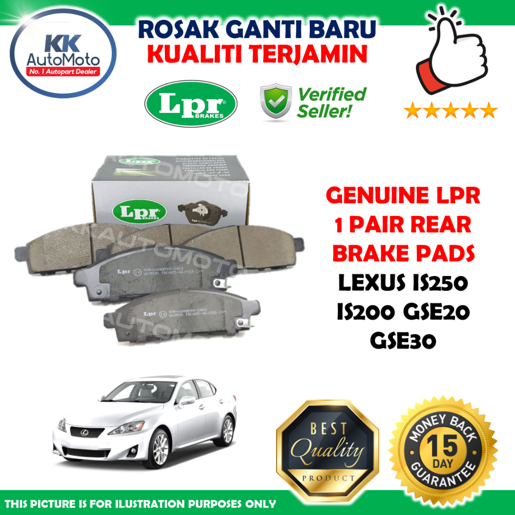Lexus IS250 IS200 GSE20 GSE30 Genuine LPR 1 Pair Front Brake Pads Set ...