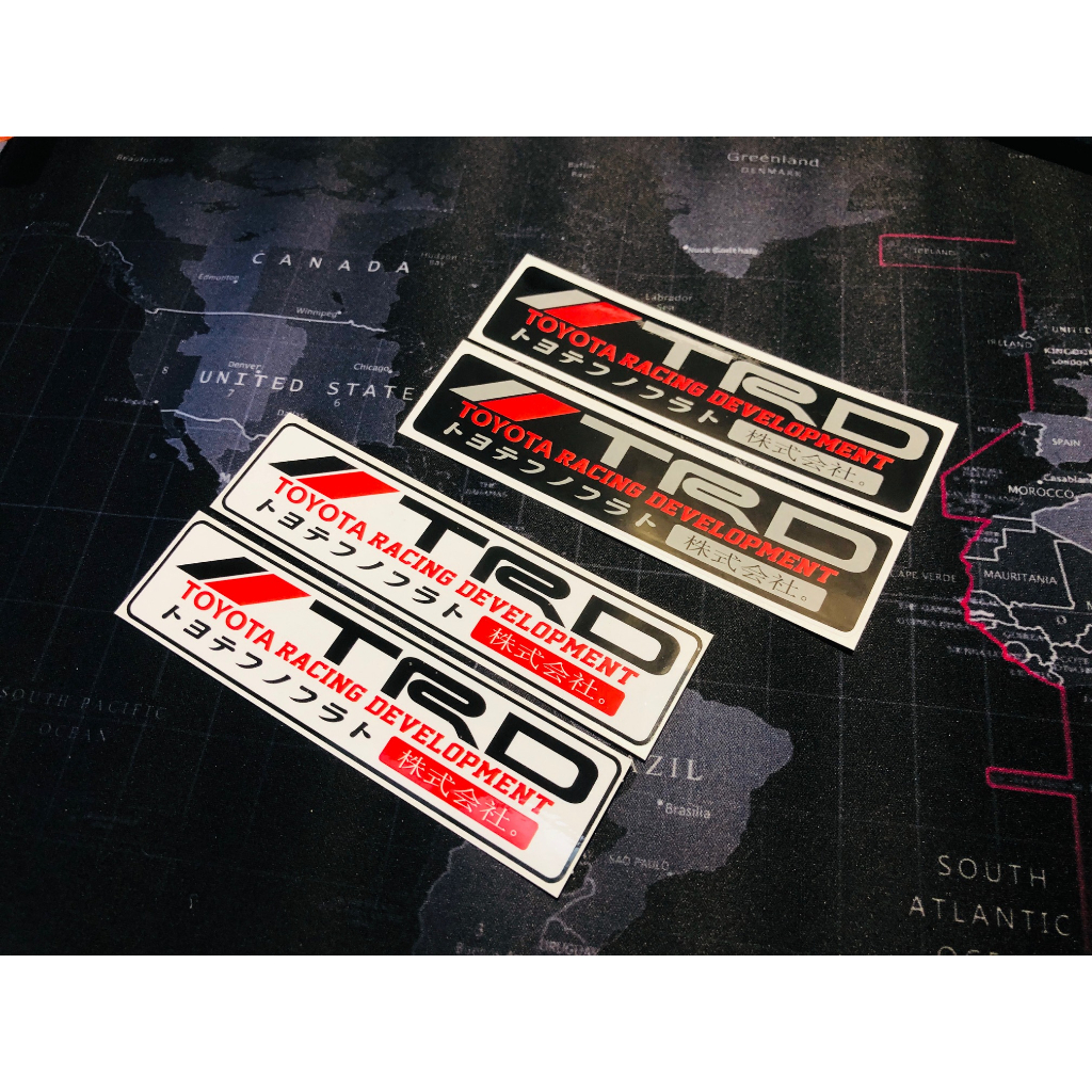 J063 (x2pcs) TRD Toyota Racing Development JDM Decal Sticker Vios Yaris ...