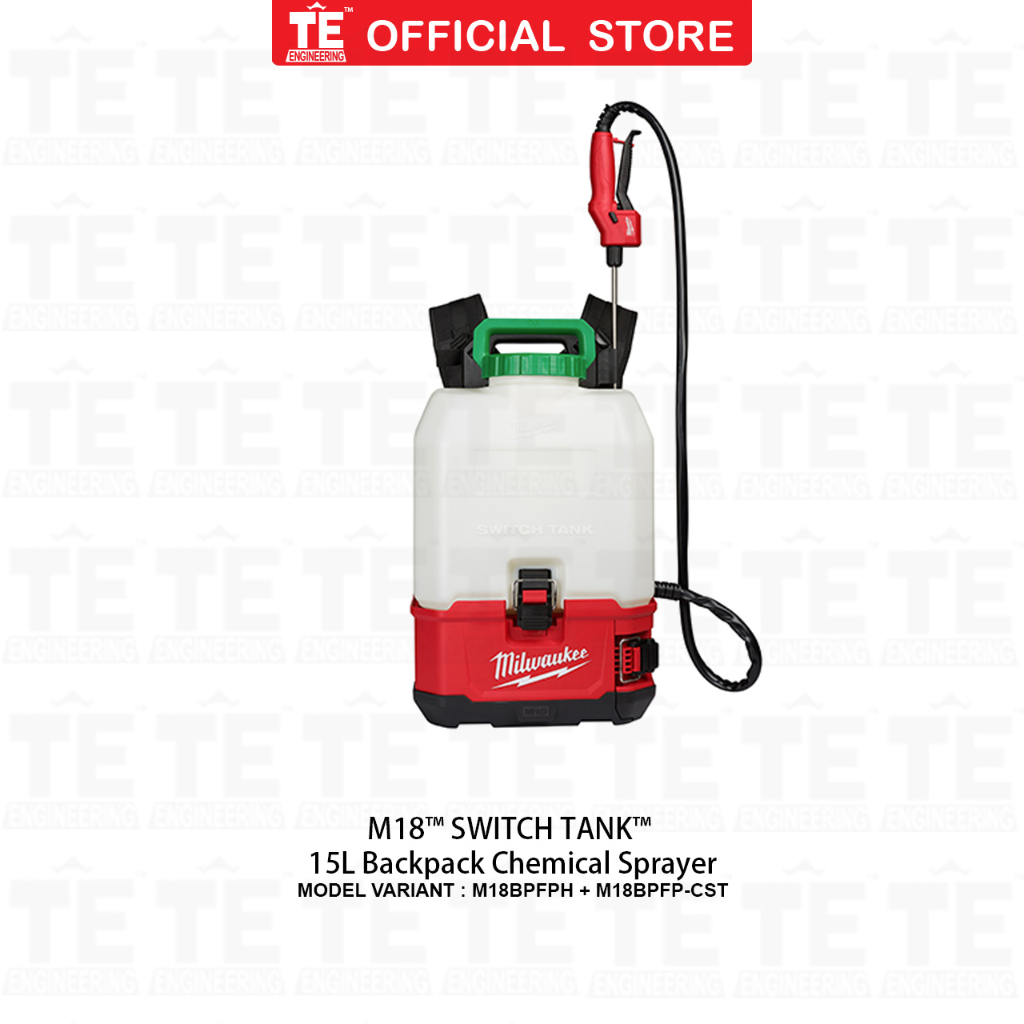 Milwaukee M18 Switch Tank 15L Backpack Sprayer ( M18BPFPH + M18BPFP-CST ...