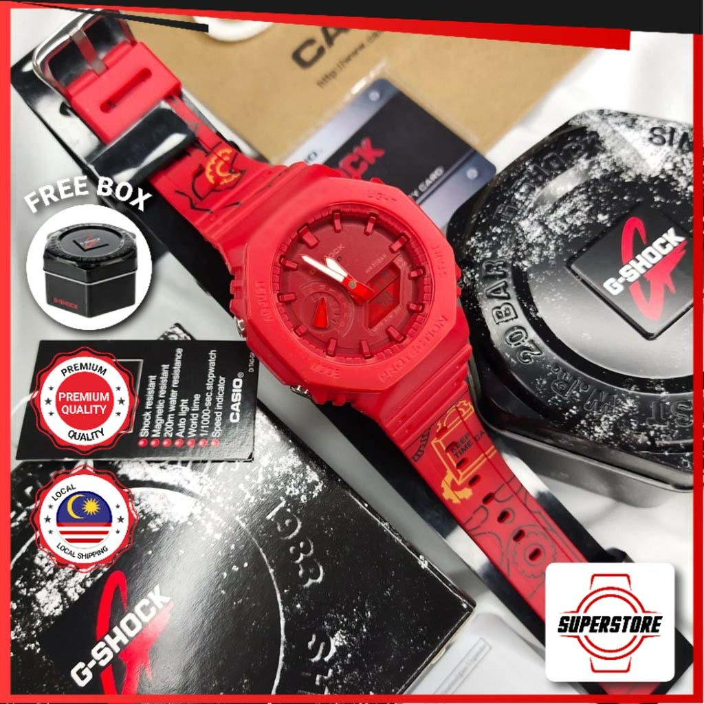 TMJ GA2100 RED BLACK COLLAB 1:1 PREMIUM (COPY ORI) | Shopee Malaysia