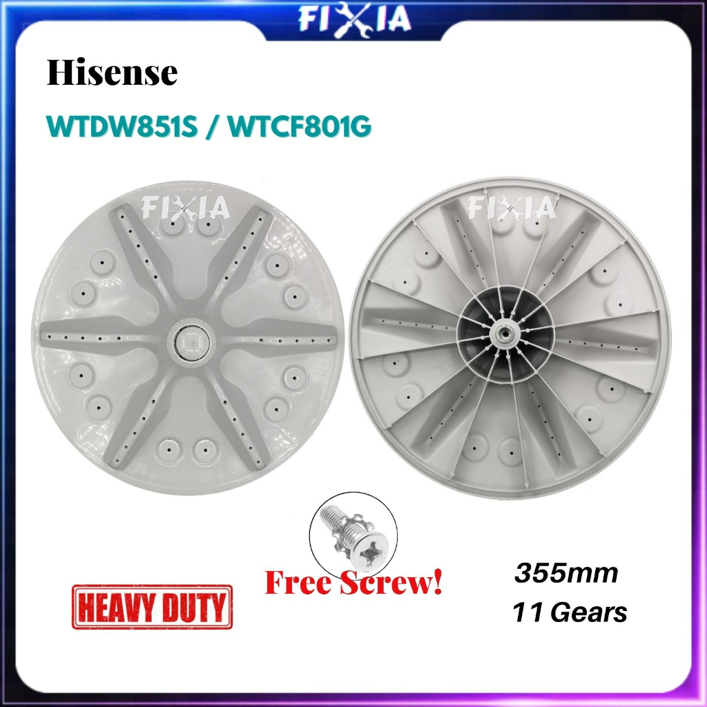 Heavy Duty Hisense 355mm WTDW851S / WTCF801G Washing Machine Pulsator ...