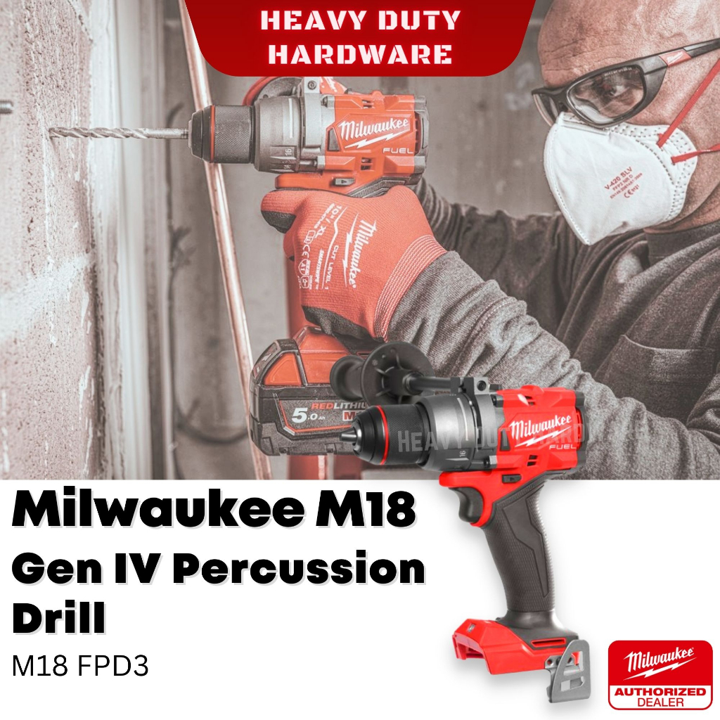 MILWAUKEE M18 FPD3 13mm Percussion Drill Hammer Drill Driver Milwaukee ...