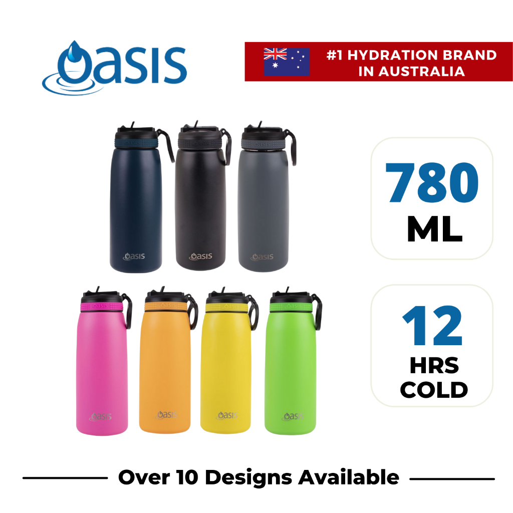 Oasis Stainless Steel Insulated Sports Water Bottle with Straw 780ML | Shopee Malaysia