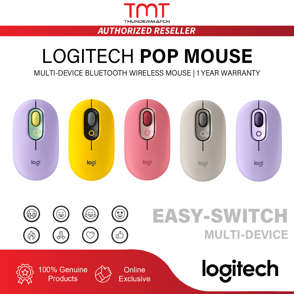 Logitech POP Mouse Wireless Customisable Emojis | SilentTouch ...