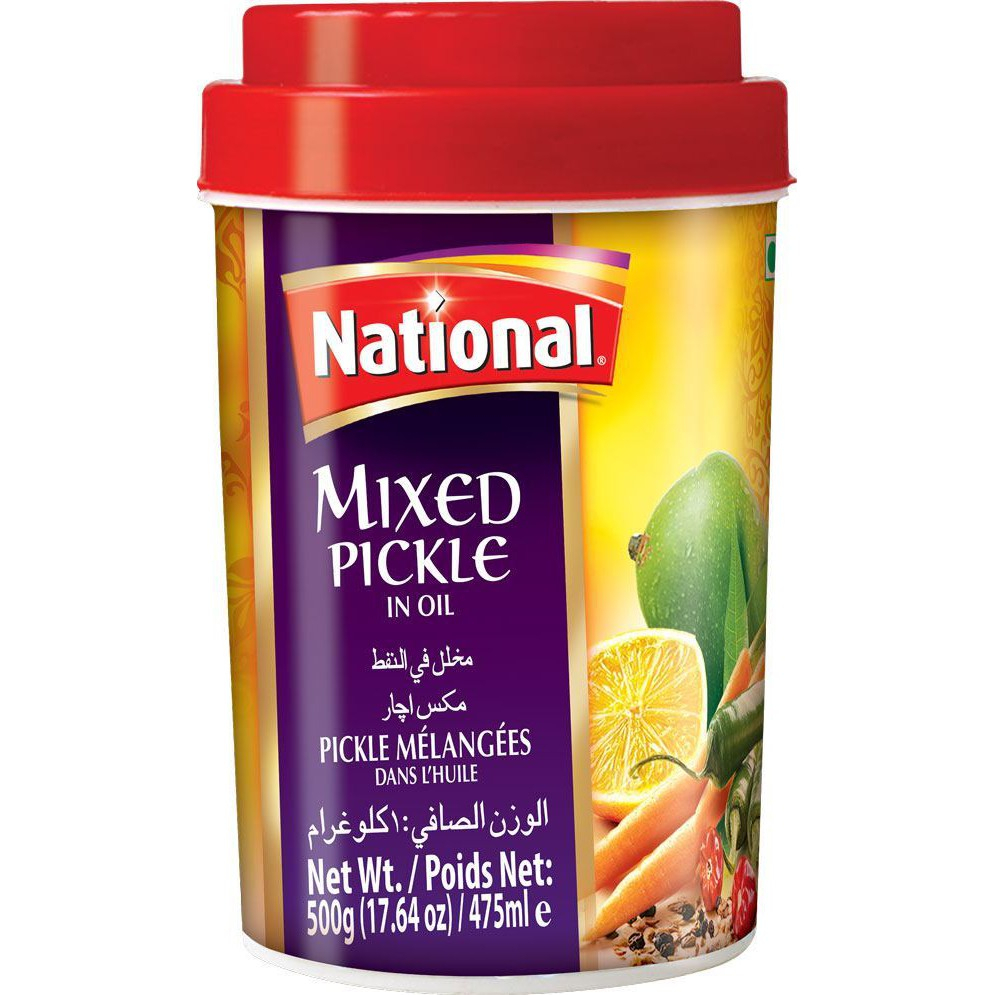 National Achar Fresh Mix Vegetable and Herbs Pickel in Mustard Oil 500g ...