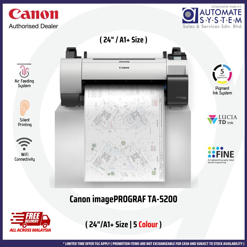 Canon imagePROGRAF TA-5200 | 5 Color Large Format Printer | Up to 24 ...