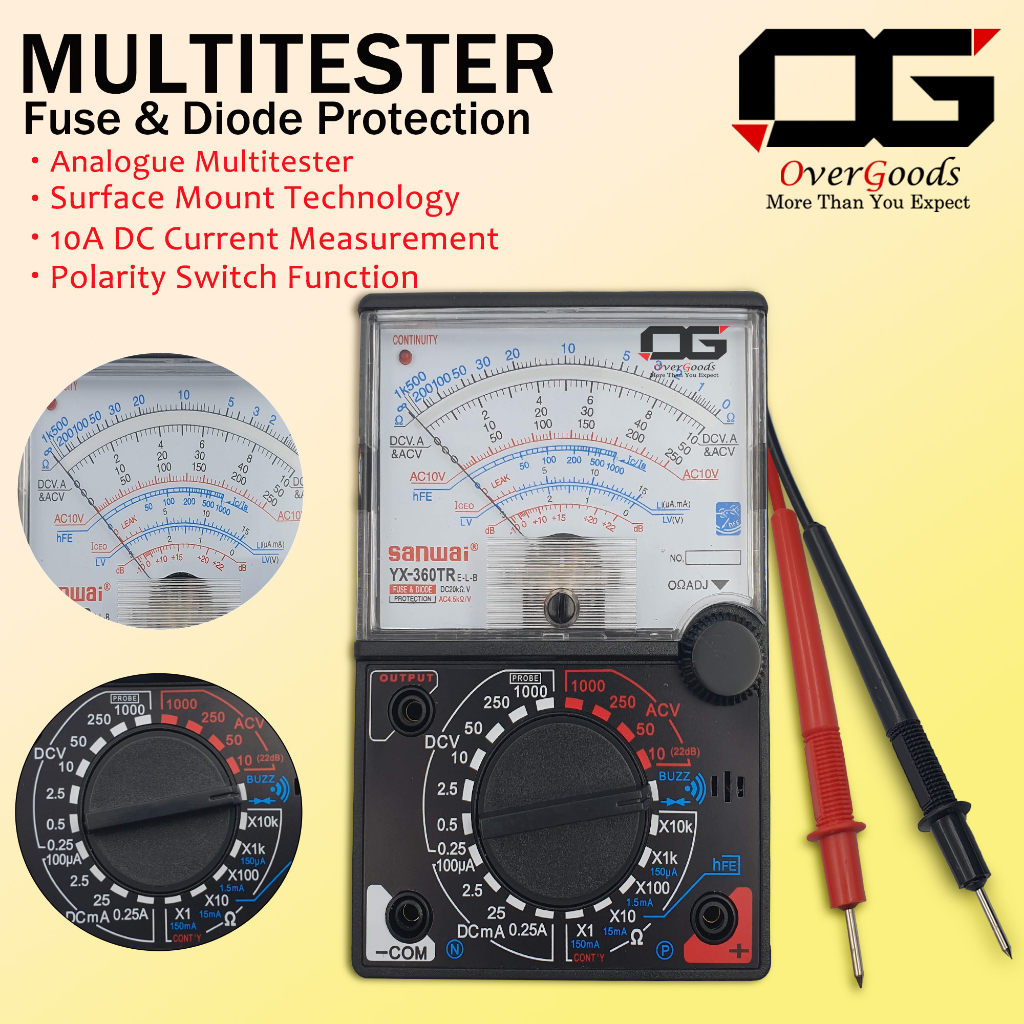 ANALOG MULTIMETER / MULTITESTER SANWAI / SUNMA / SANMA / SUNWEI YX360 ...