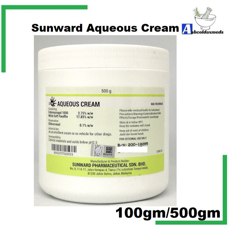 SUNWARD AQUEOUS CREAM 100GM/500GM EXP09/2027 | Shopee Malaysia