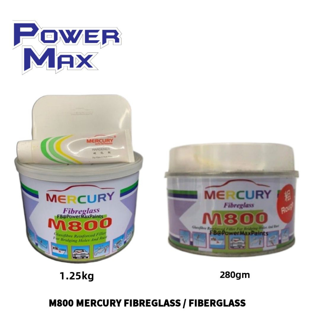 M800 MERCURY FIBREGLASS / FIBERGLASS ( 280GM & 1.25KG SIMEN FIBERGLASS ...