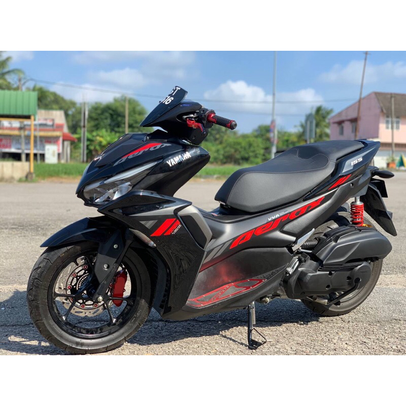 AEROX V2 BLACK RED 2021 ORIGINAL THAILAND | Shopee Malaysia