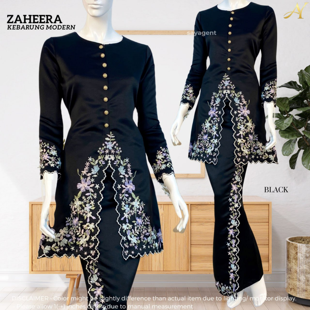 Kebarung Moden ZAHEERA YASMEN SUZANNE : Baju Kurung Kebaya Labuh Sulam ...